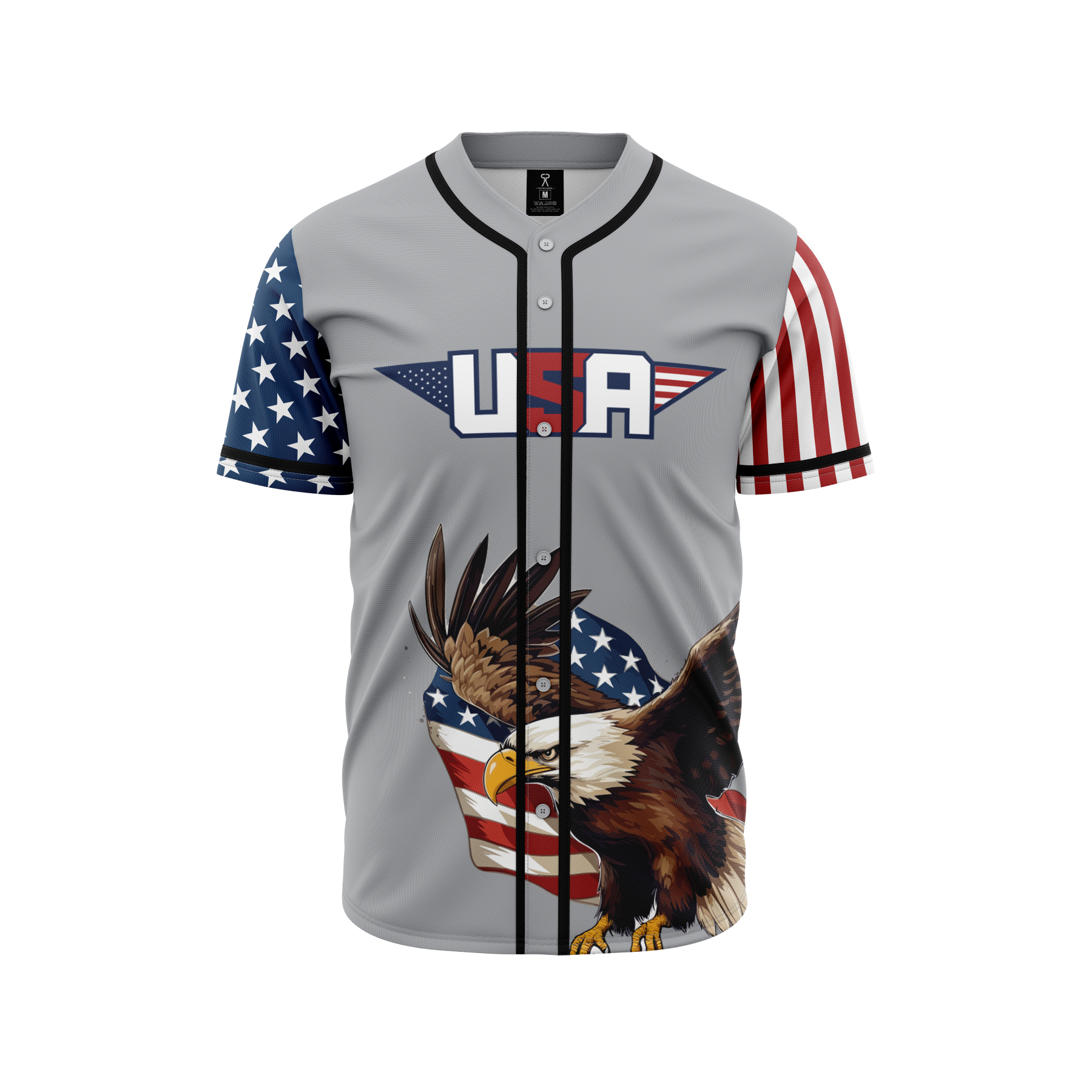 GREY AMERICA 1 BASEBALL JERSEY – Peak Pace Apparel